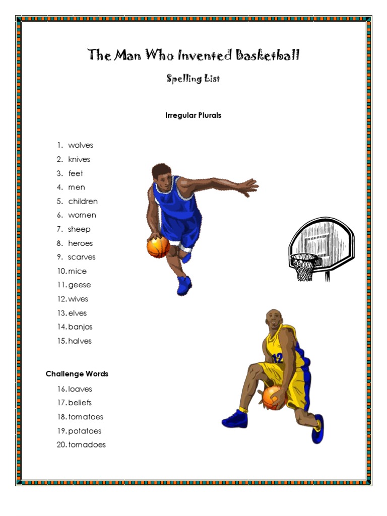 The Man Who Invented Basketball: Spelling List | PDF