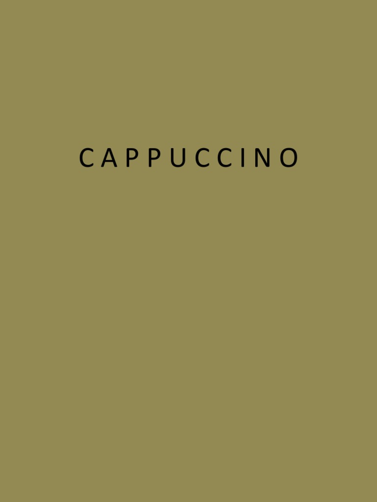 CAPPUCCINO by Michael Bolerjack | PDF | Pope | Catholic Church