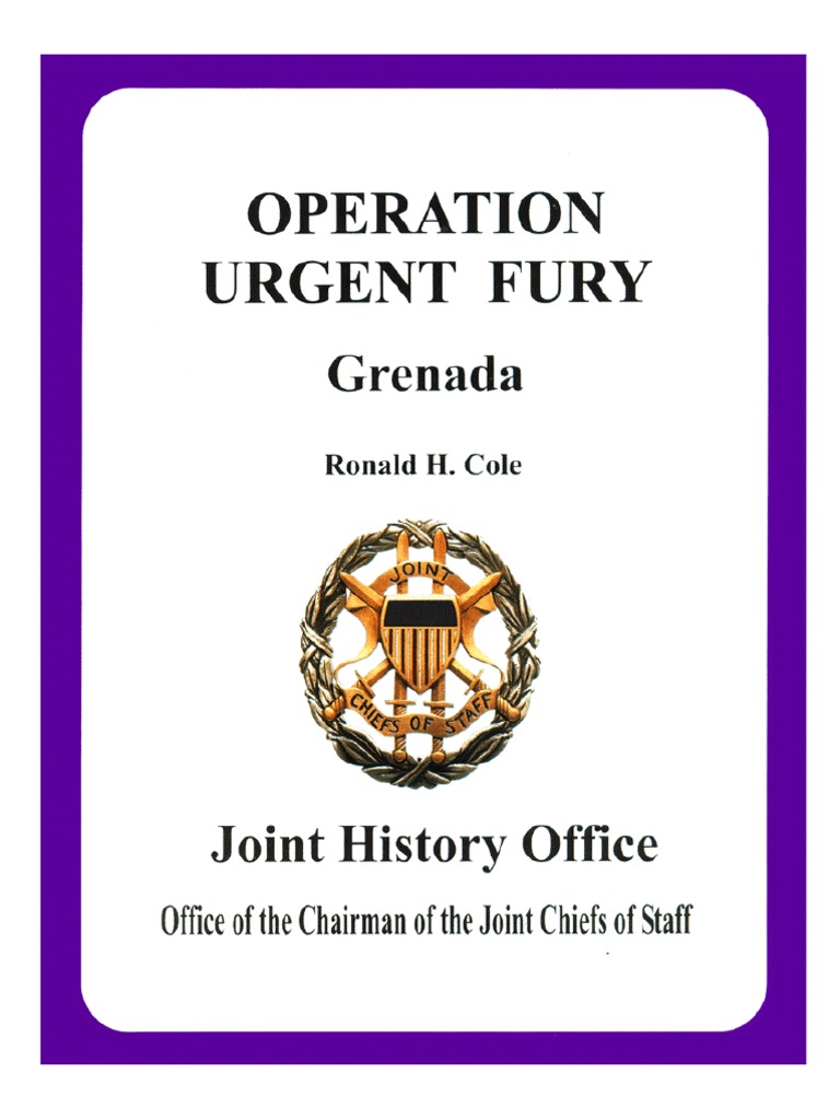 Operation Urgent Fury Grenada | Joint Chiefs Of Staff | Grenada