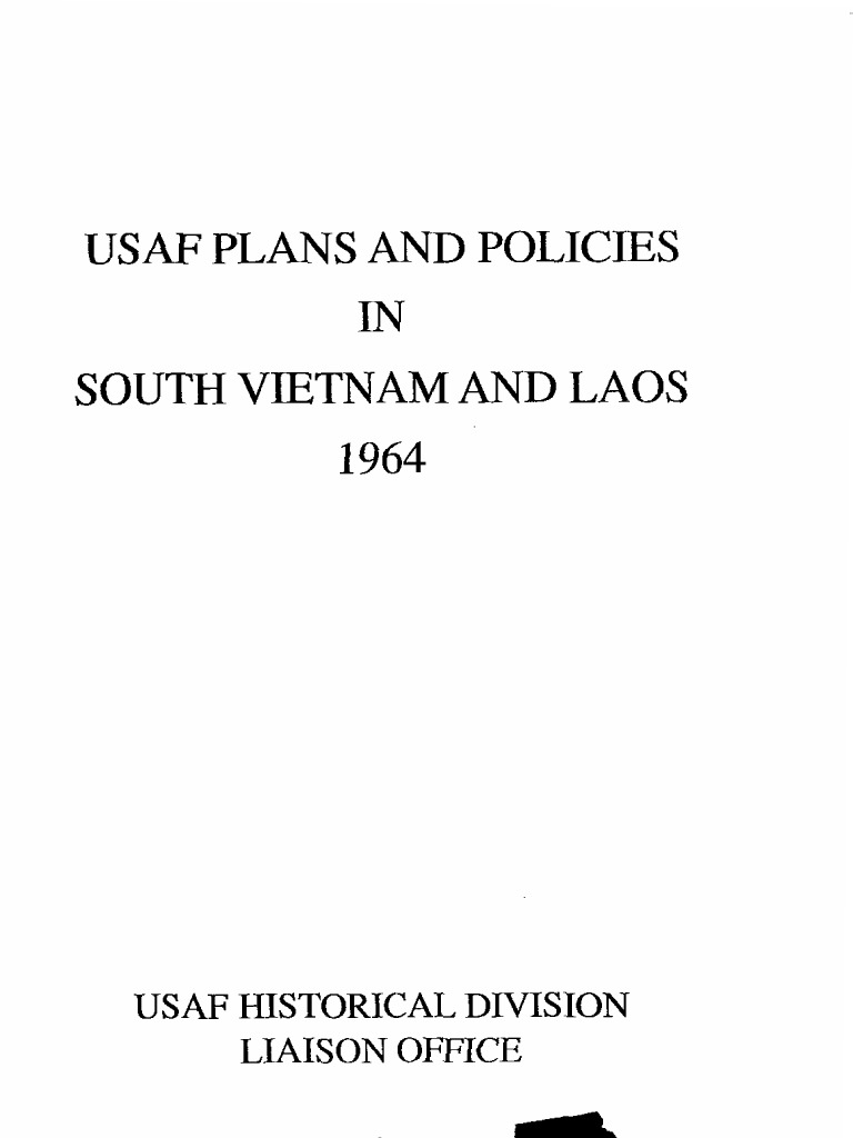 USAF Plans and Policies in Laos | PDF | Vietnam War | Robert Mc Namara