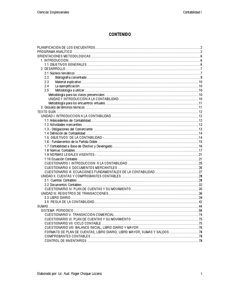 Contabilidad I | PDF