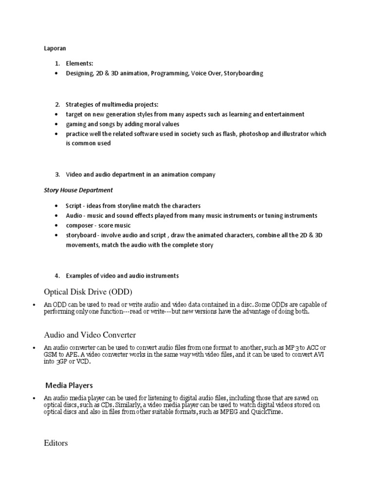 Optical Disk Drive (ODD) : Story House Department | PDF