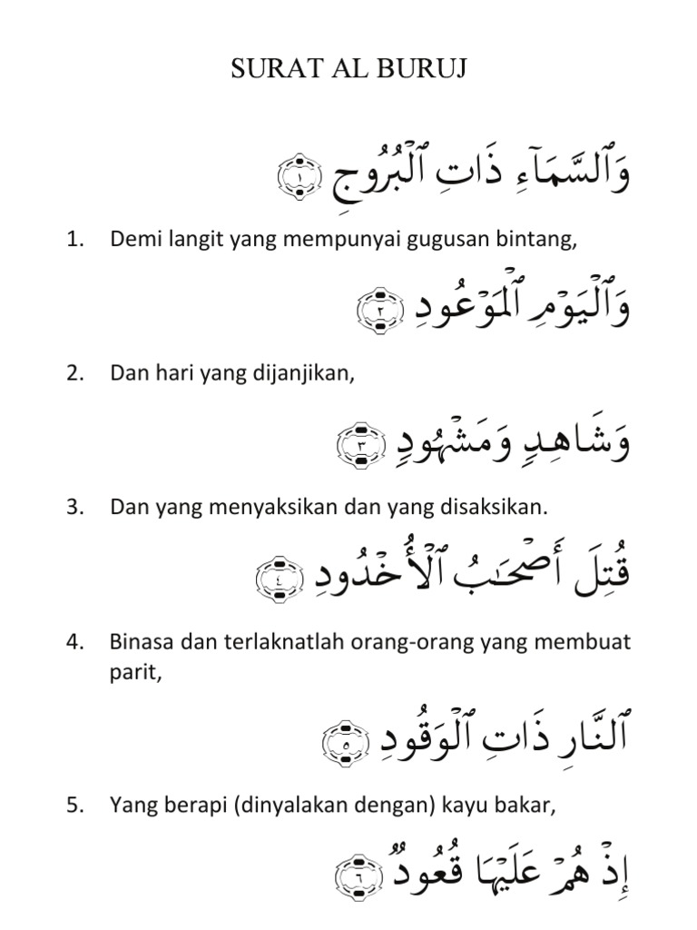 Surat Al Buruj | PDF