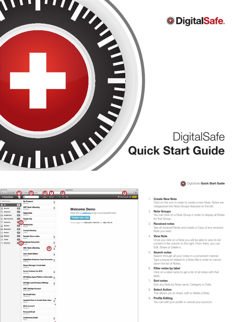 DigitalSafe QuickStart Guide | PDF