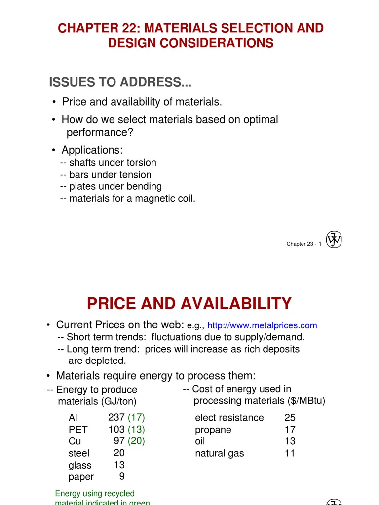 Ch22-Materials Selection and Design Consideration | PDF | Integrated ...