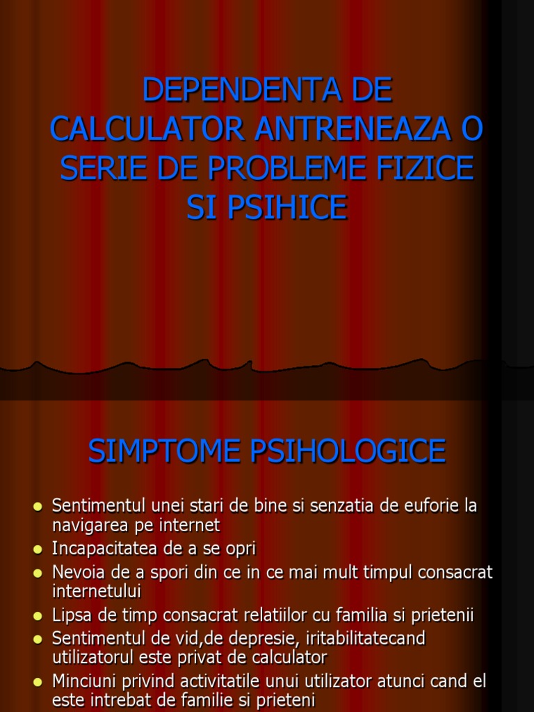 Despre Dependenta de Calculator Si Jocuri Video | PDF