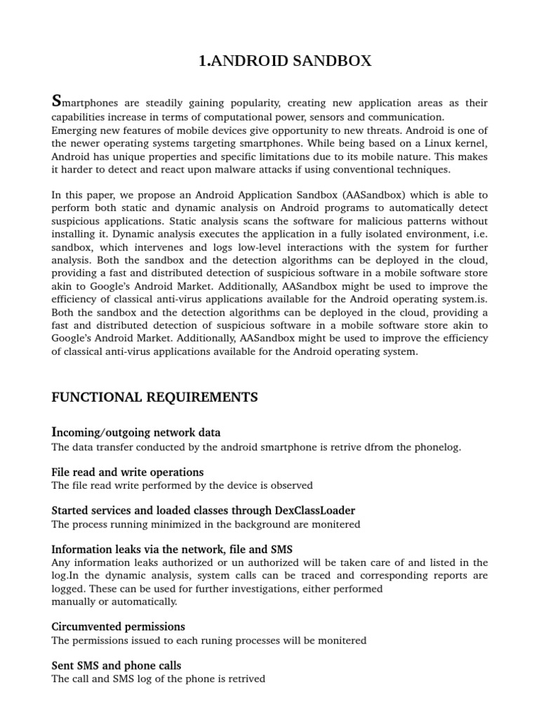 Sandbox | PDF | Android (Operating System) | Cloud Computing