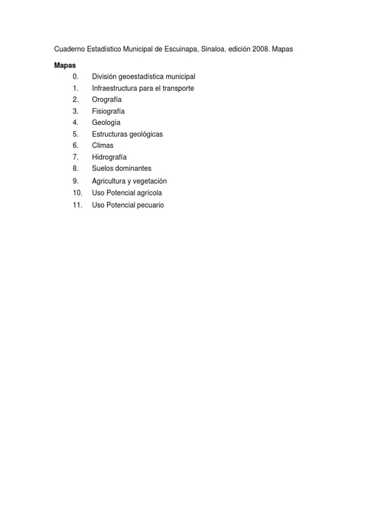 Mapas Escuinapa Inegi | PDF | Mapa | Cartografía