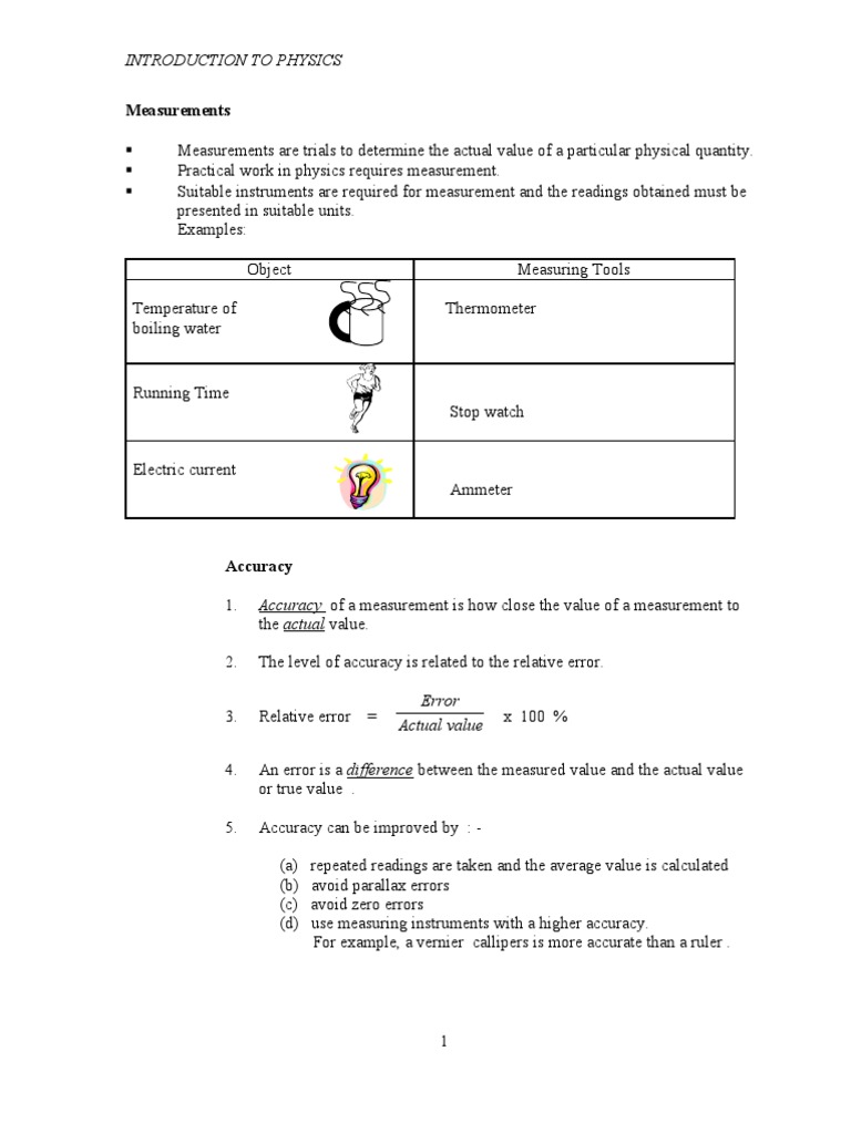 1 4 Understanding Measurements Pdf Observational Error Accuracy And Precision