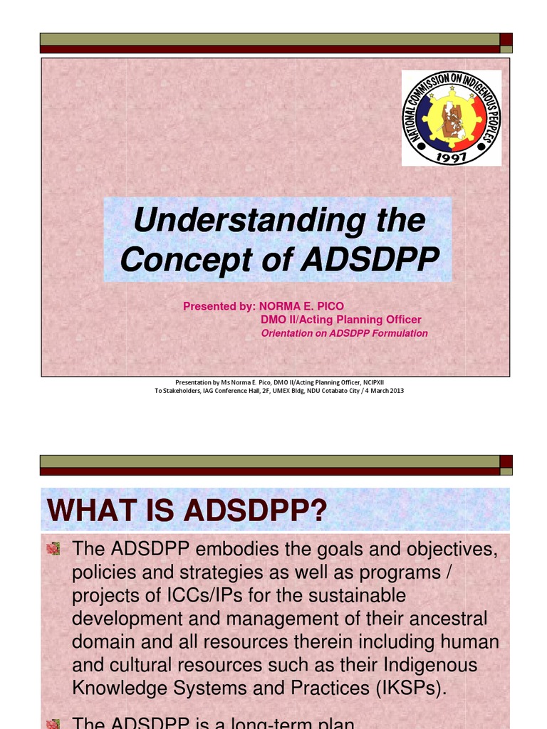 Overview of ADSDPP Formulation - NCIPXII | PDF | Sustainable ...