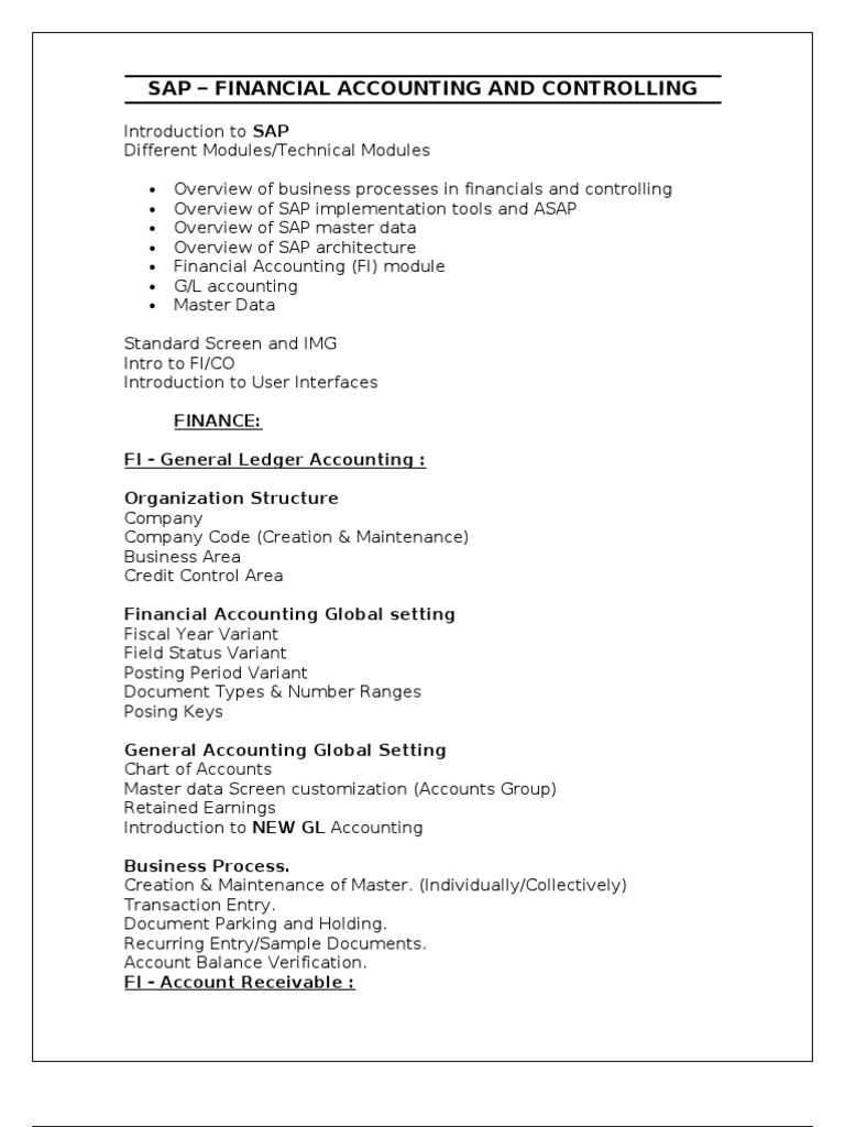 Sap Financial Accounting Controlling Guide Pdf