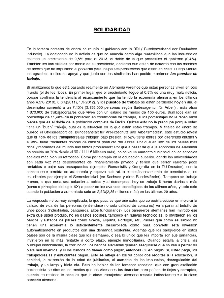Solidari Dad | PDF | Alemania | Política mundial