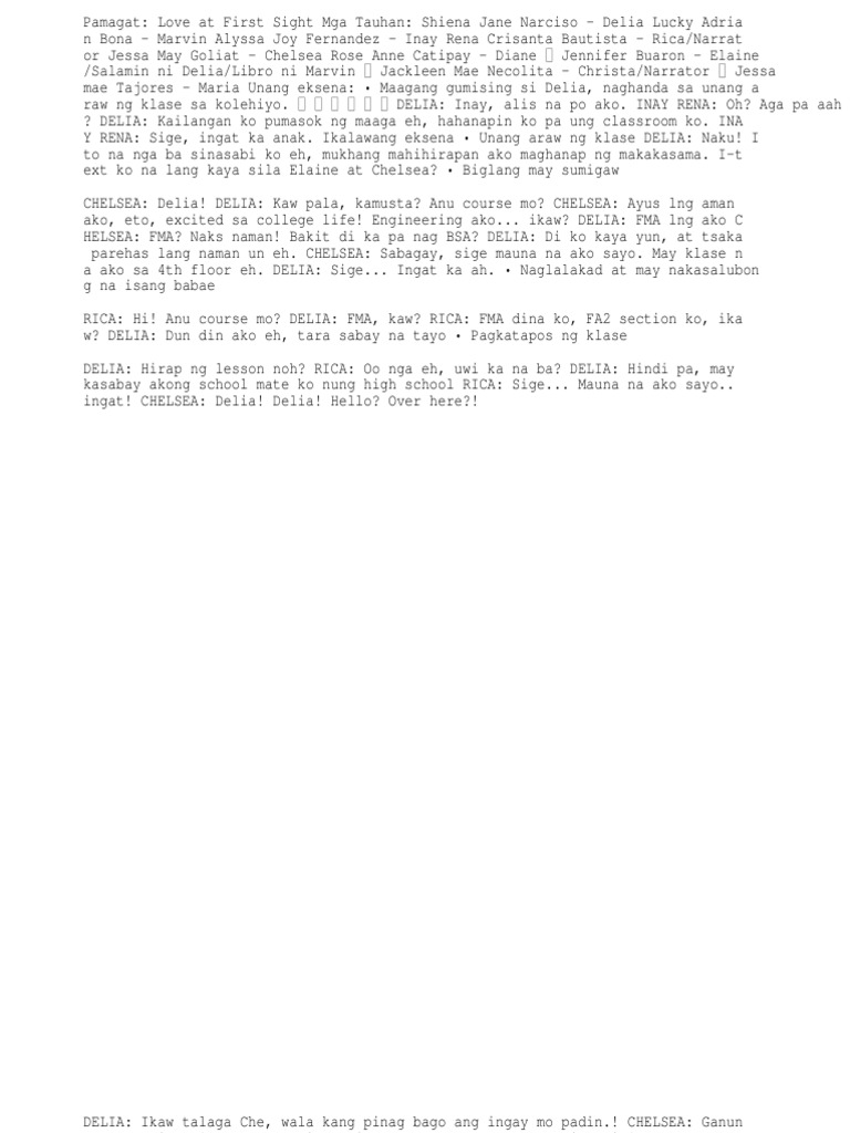 Filipino Play Script | PDF