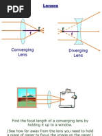 Lens Ray Diagram Worksheet | PDF