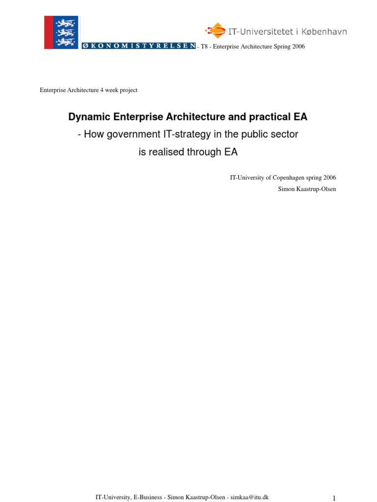 Dynamic Enterprise Architecture and Practical EA | PDF | Enterprise ...