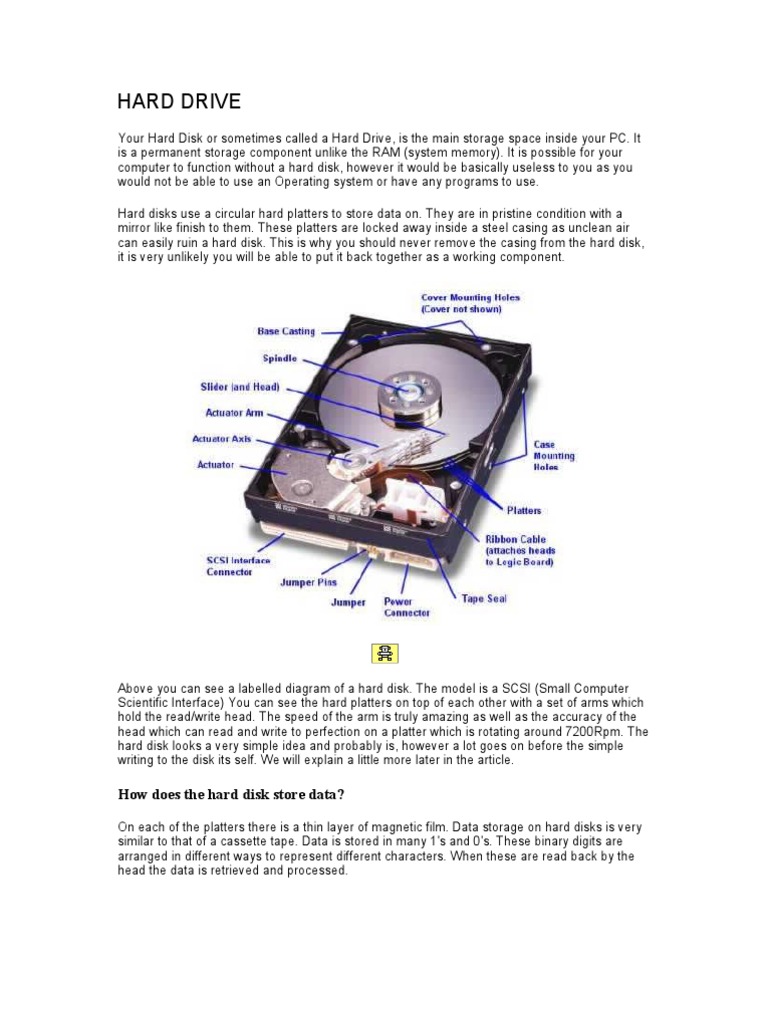 Hard Drive: How Does The Hard Disk Store Data? | PDF | Hard Disk Drive ...