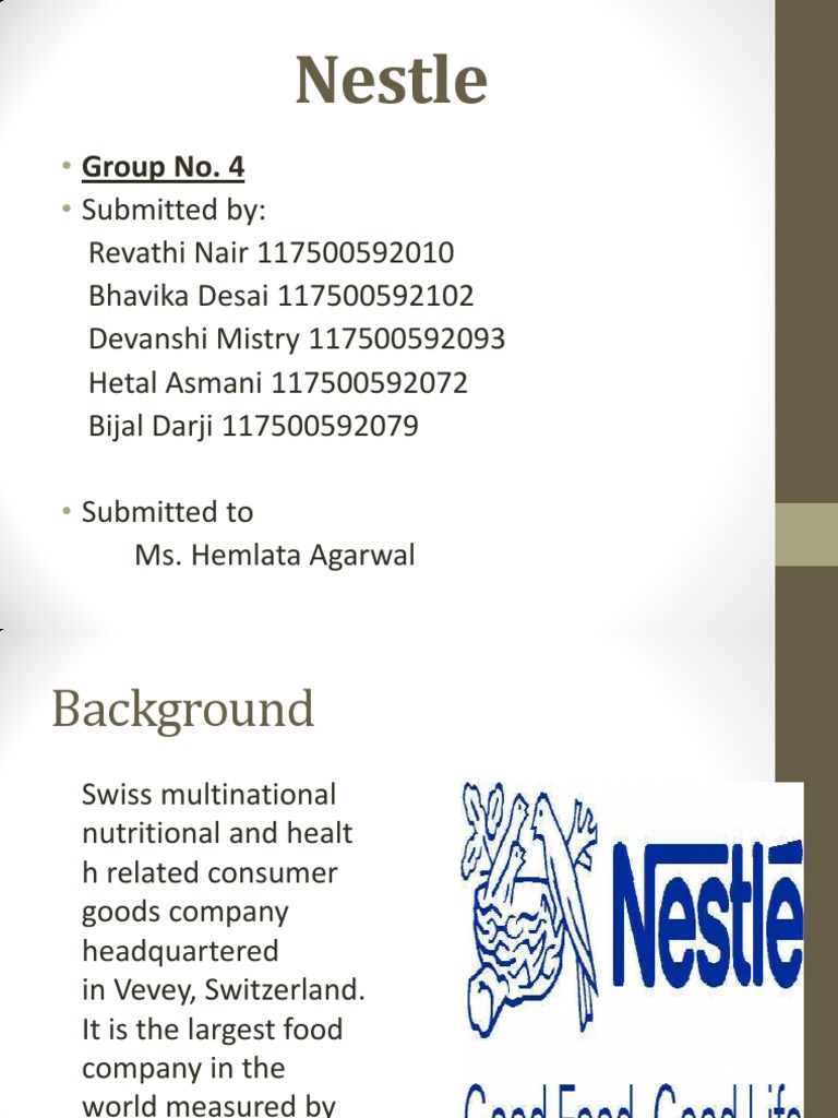 Nestle Overview | PDF | Nestlé | Tea