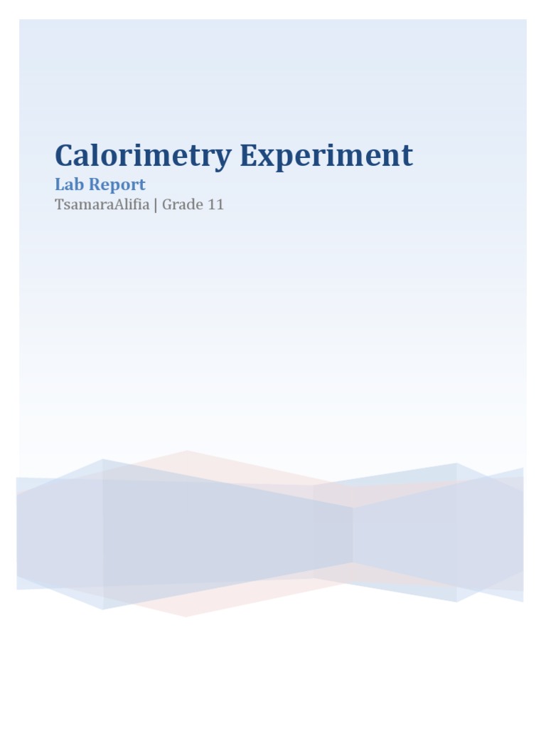 Styrofoam Cup Calorimetry Experiment | PDF | Sodium Hydroxide ...