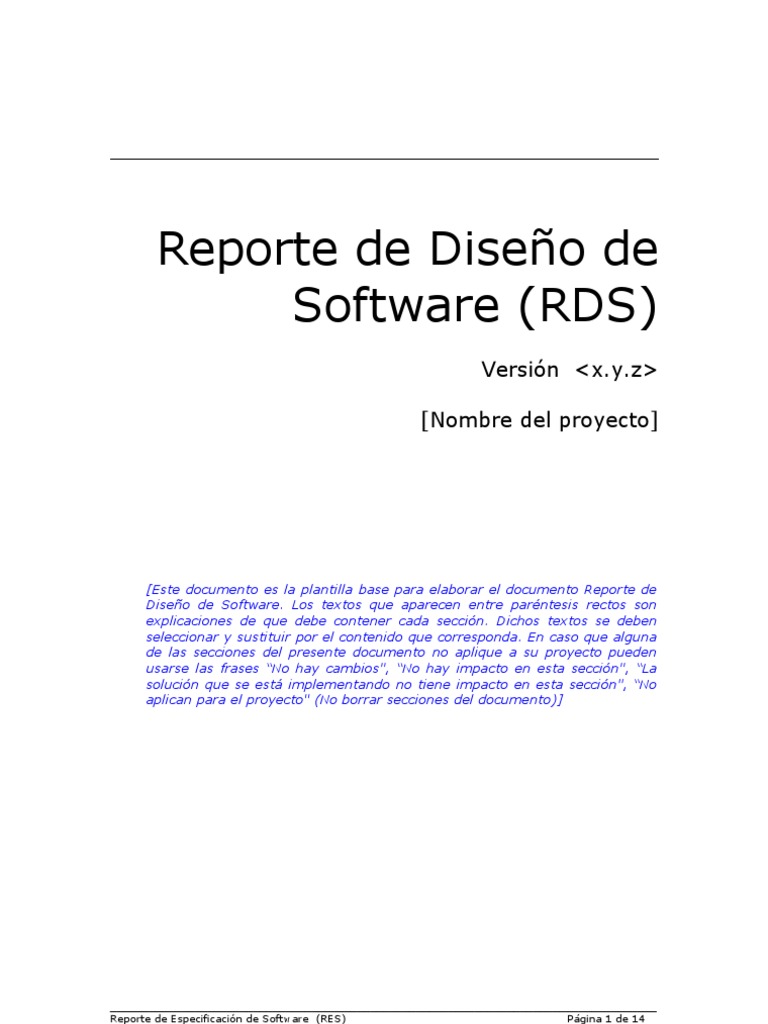 Formato RDS | PDF | Caso de uso | Software