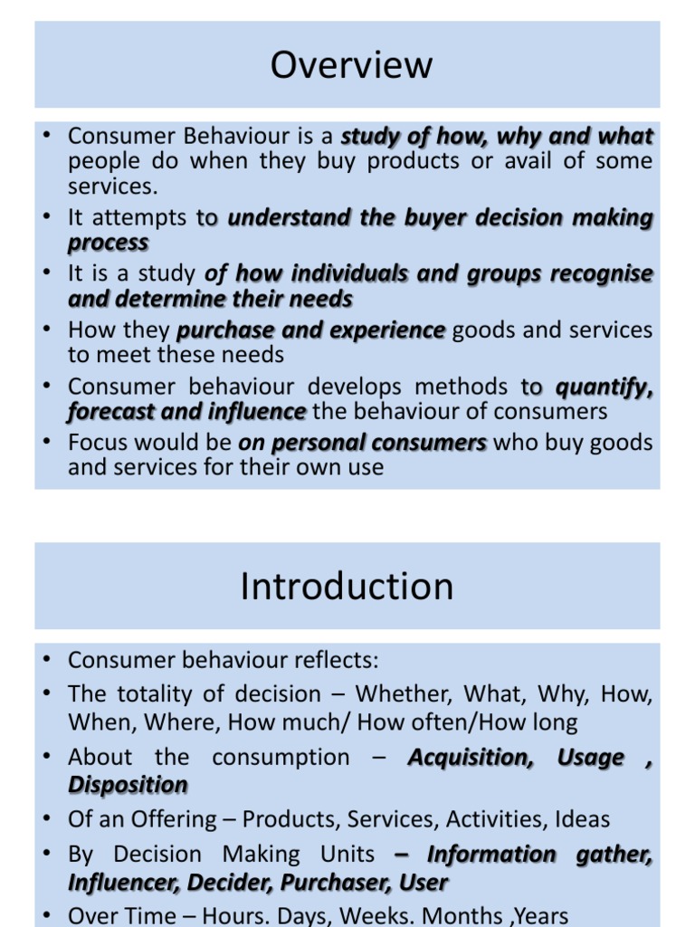Understanding Consumer Behaviour Scope | PDF | Market Segmentation ...