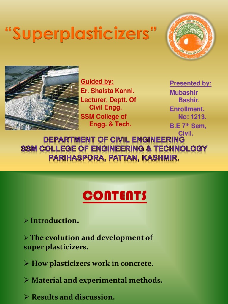 Super Plasticizers (Mubashir) | PDF | Concrete | Building