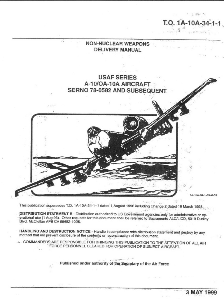 A-10A Non-Nuclear Weapons Delivery Manual (To 1A-10A-34!1!1 A-10 & OA ...