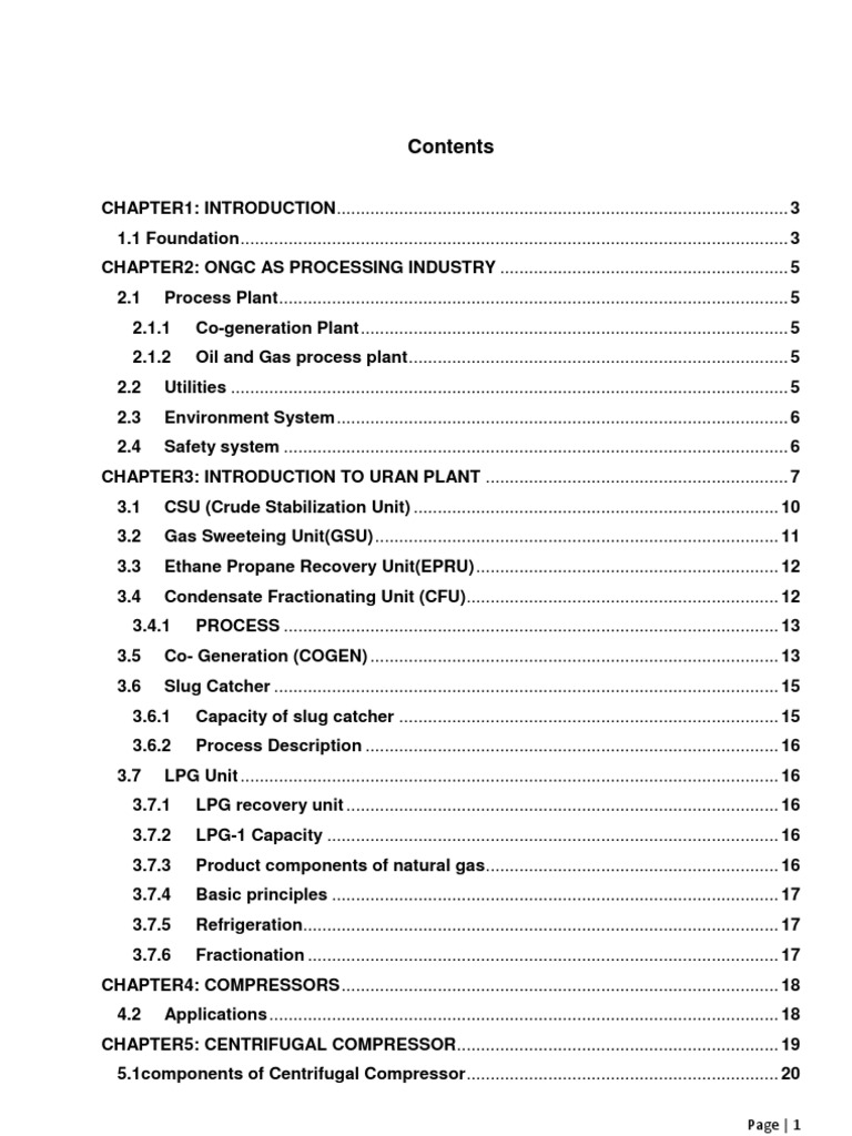 ONGC Uran plant: Oil and gas processing operations | PDF | Gas ...