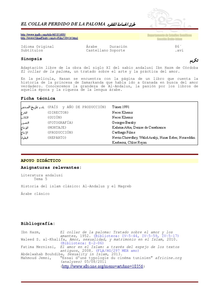 El Collar Perdido de La Paloma | PDF