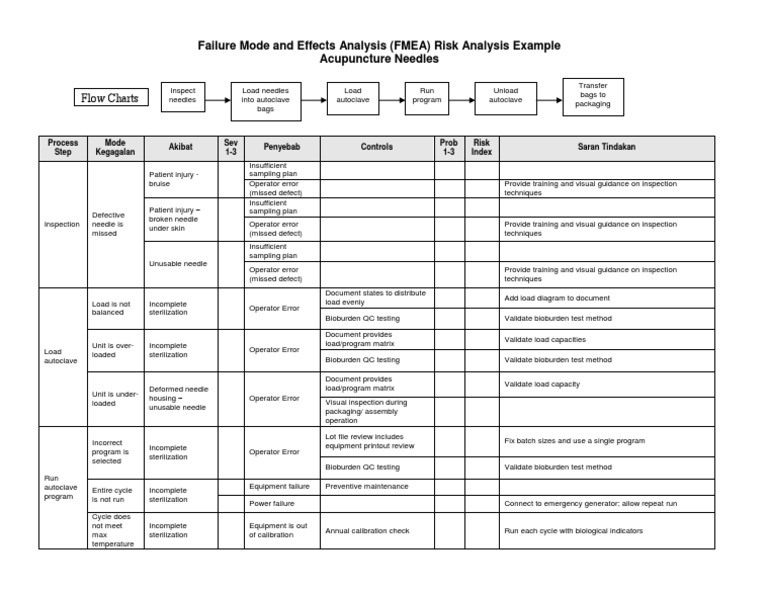 FMEA Risk Analysis Example | PDF