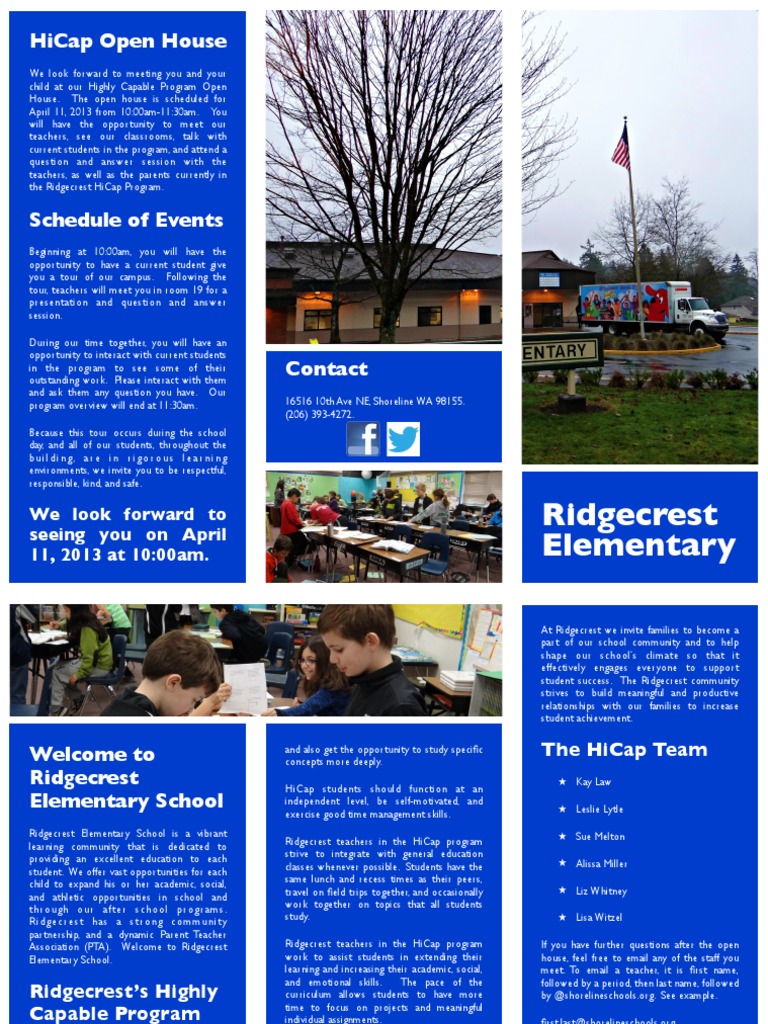 HiCap PDF Brochure 2013 | PDF | Curriculum | Classroom