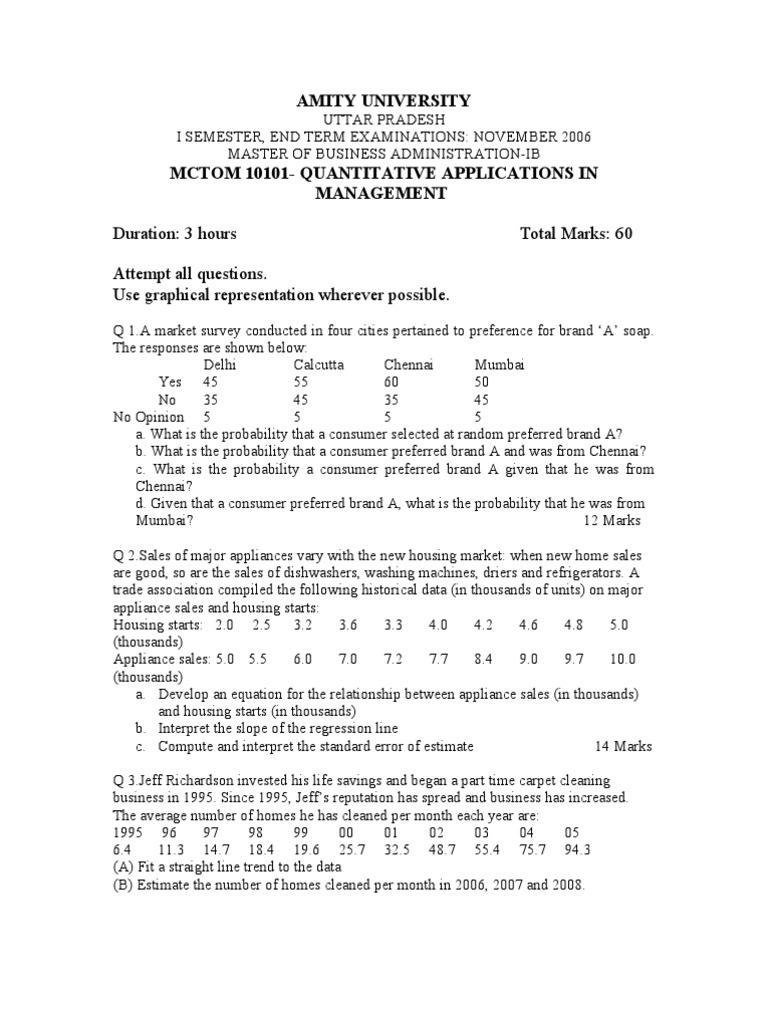 QP Qam06 | PDF | Mean | Statistical Analysis