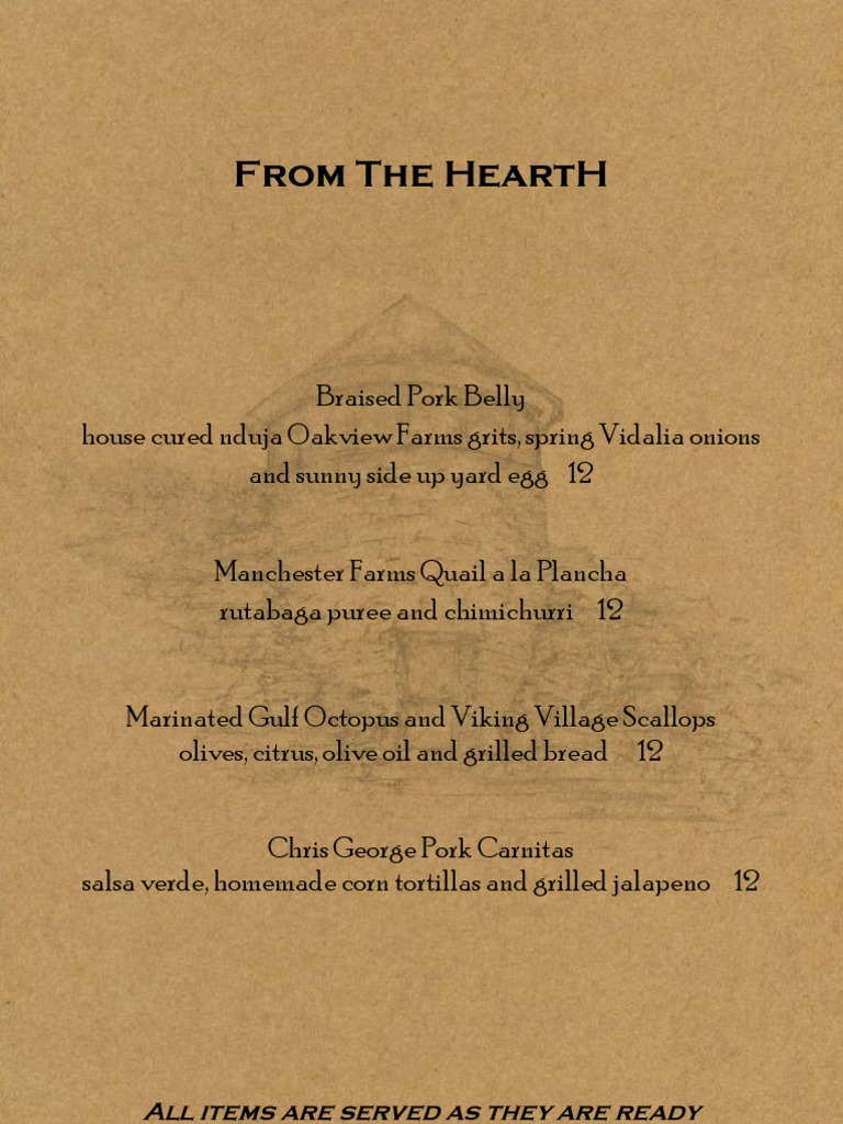 Gourmet Small Plates Menu | PDF
