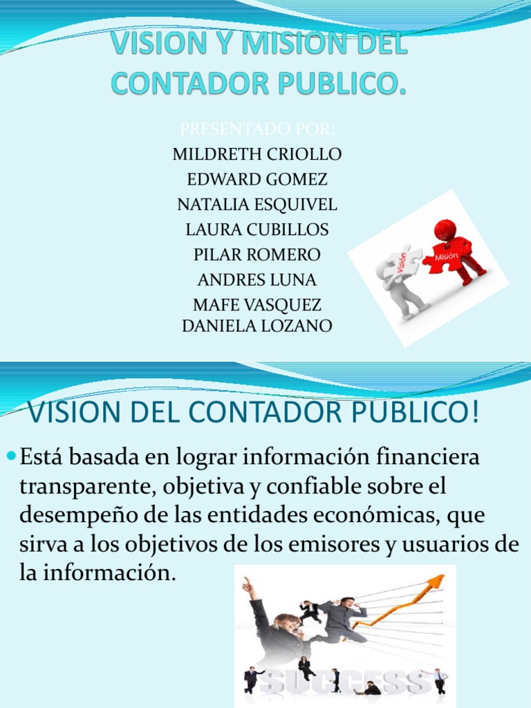 Visión y Misión del Contador Público | PDF | Contador | Auditoría ...