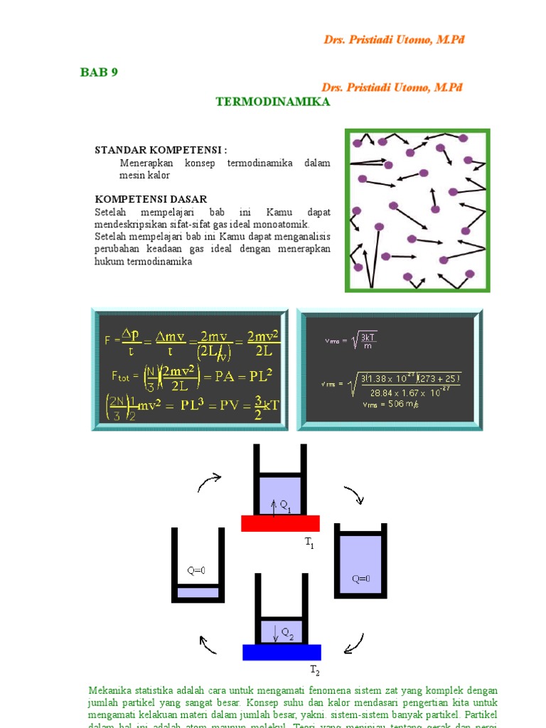 Fisika SMA-MA-SMK Kelas Xi Bab 8 Termodinamika | PDF