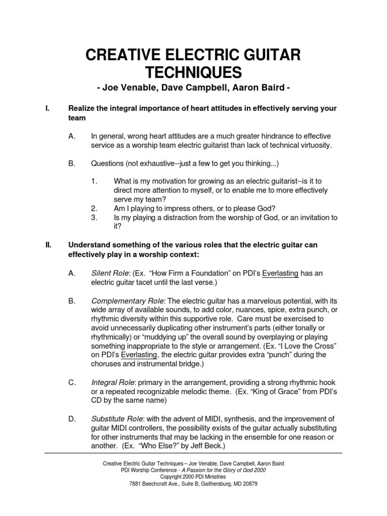 Creative Electric Guitar | PDF | Guitars | String Instruments