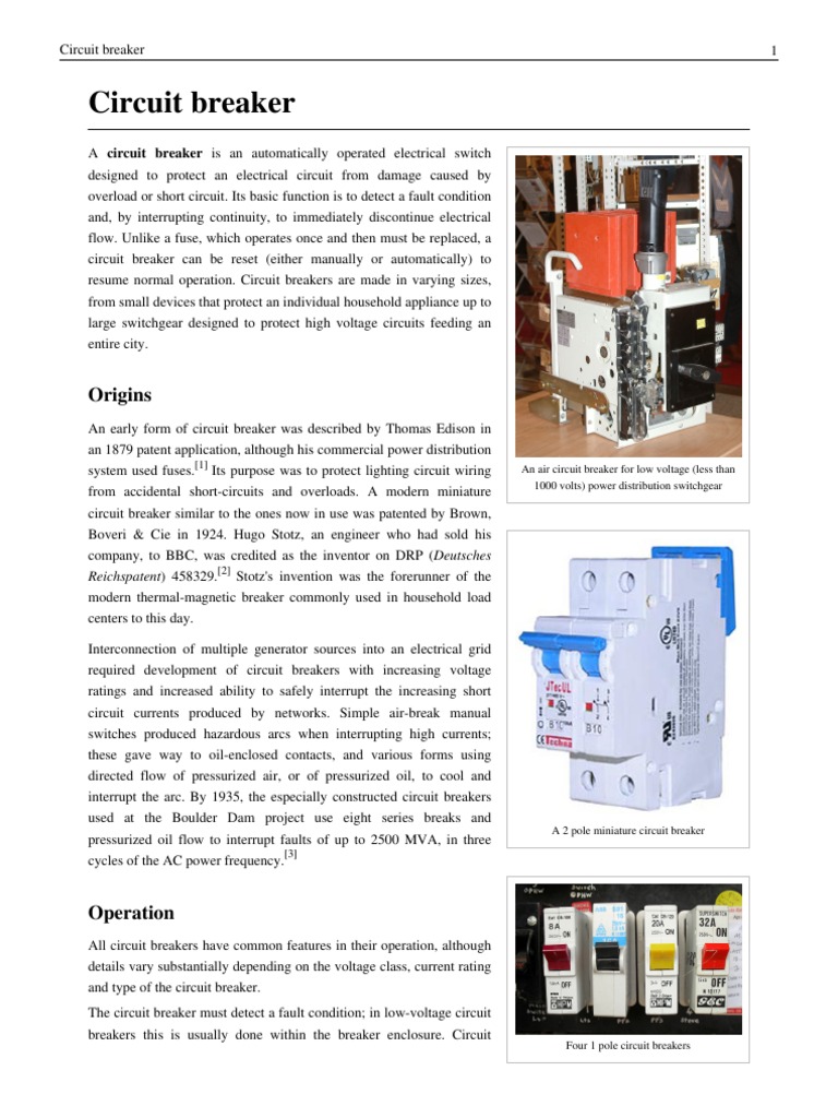 Circuit Breaker | PDF | Electric Arc | Electricity