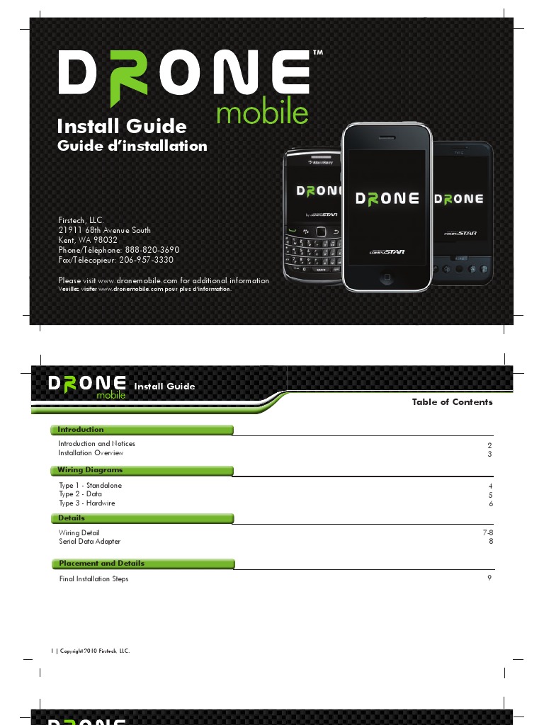 Drone Mobile Dr-1000 Install Guide | PDF | Input/Output | Electrical ...