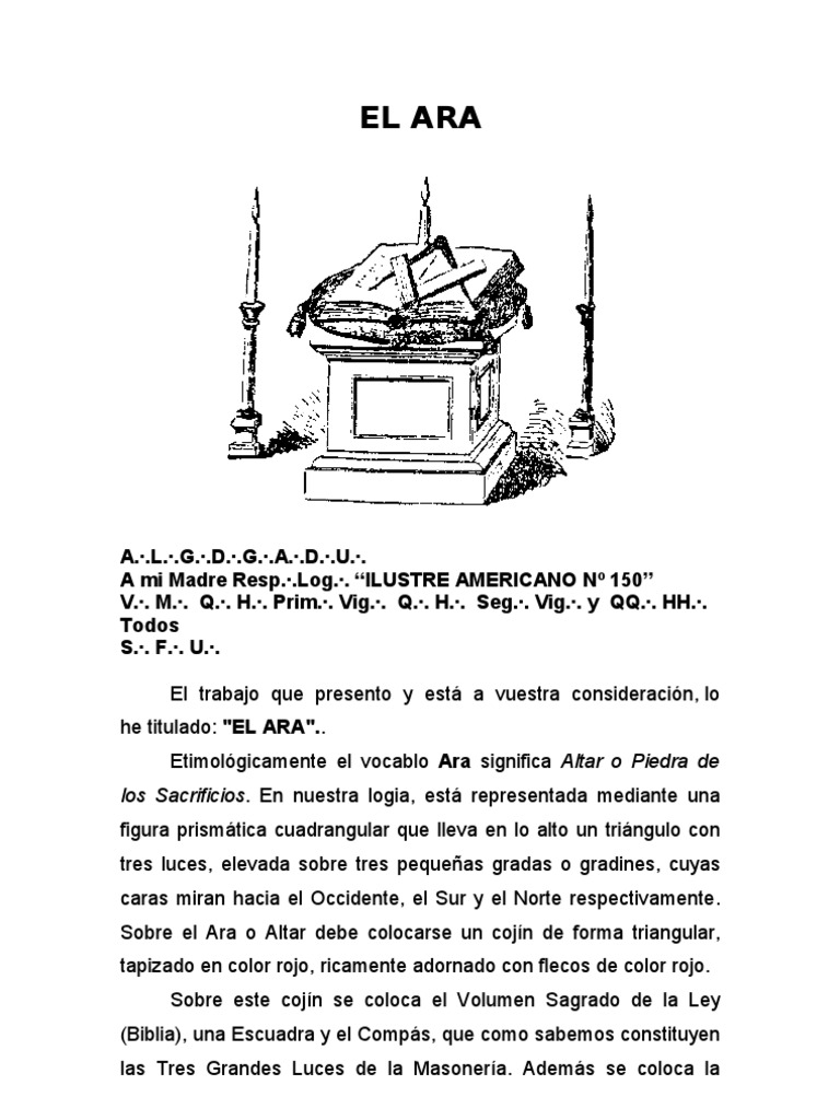 EL-ARA | Altar | Masonería