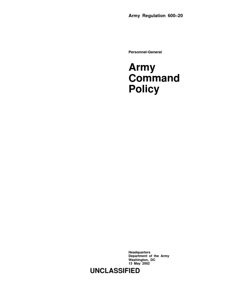 ar 600-20 - army command policy | Sergeant | Officer (Armed Forces)