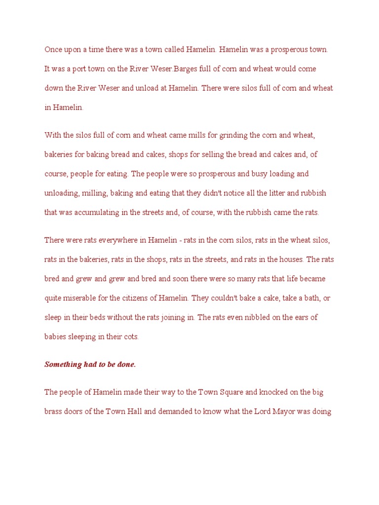 The Pied Piper of Hamelin | PDF | Wheat