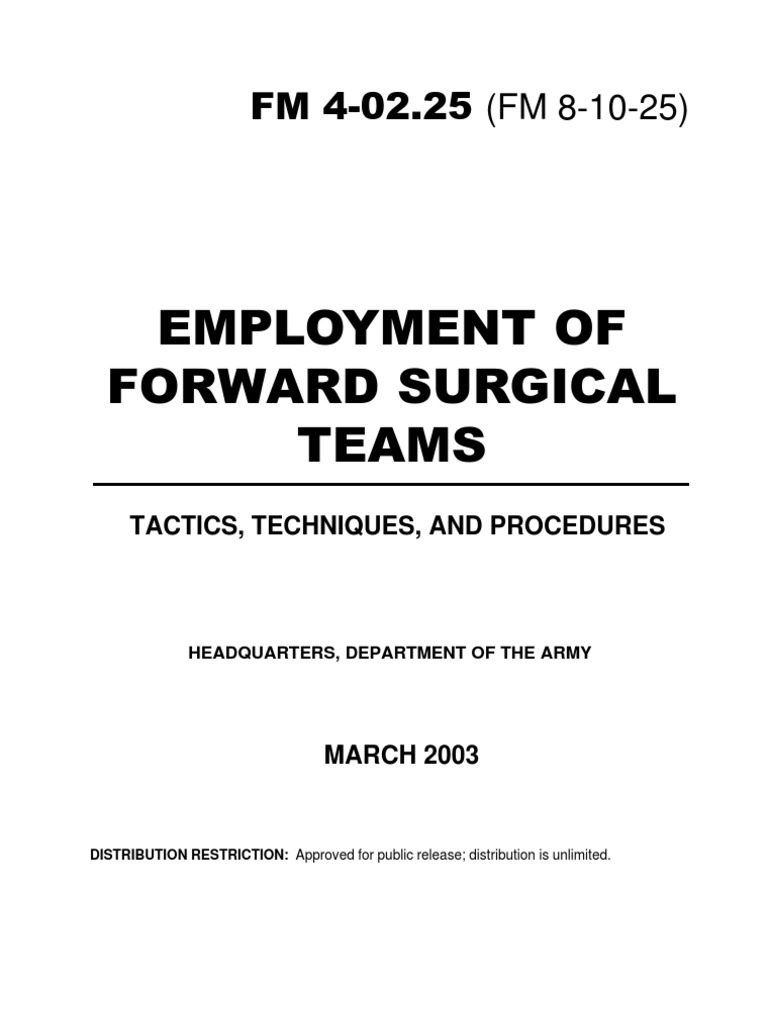 FM 4-02 Emplotment of Forward | Download Free PDF | Surgery | Hvac