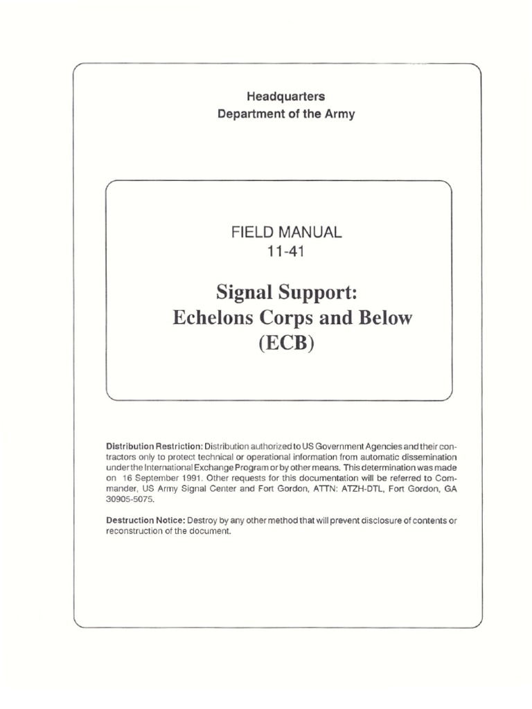 FM 11-43 Signal Leaders Guide | PDF | Signal Corps (United States Army ...
