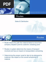 Route Determination in Sap SD | PDF | Logistics | Freight Transport