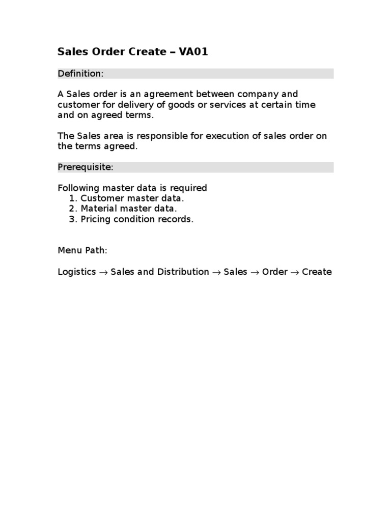 Sales Order Create | PDF | Computing | Business