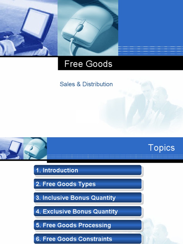 Free Goods: Sales & Distribution | PDF | Goods | Sales