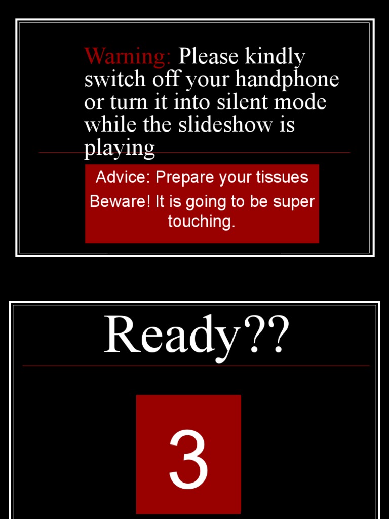 Warning:: Please Kindly Switch Off Your Handphone or Turn It Into ...