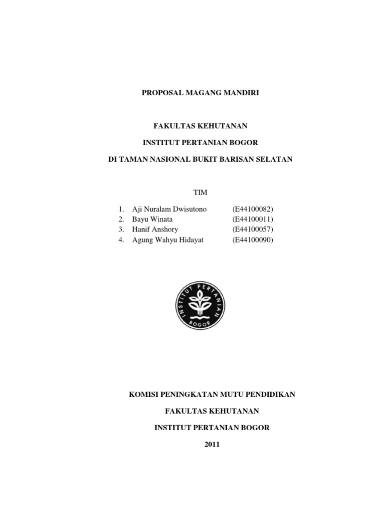 PROPOSAL MAGANG MANDIRI Baru | PDF