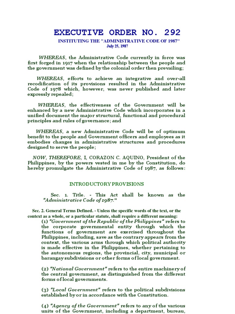 Administrative Code of 1987 Overview | PDF | Oath Of Office | Initiative