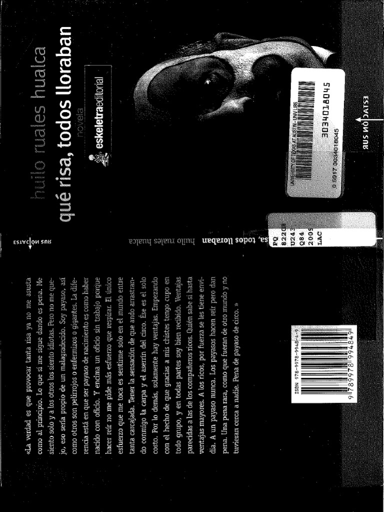 Que Risa Todos Lloraban - Huilo Ruales Hualca | PDF