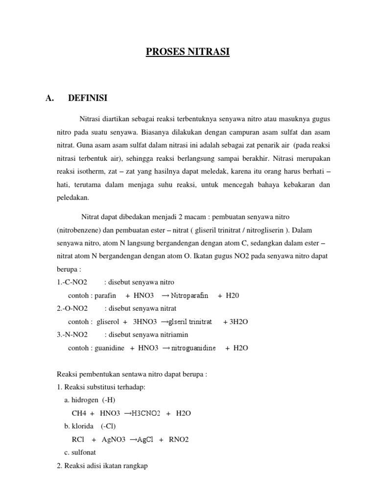 Proses Nitrasi | PDF